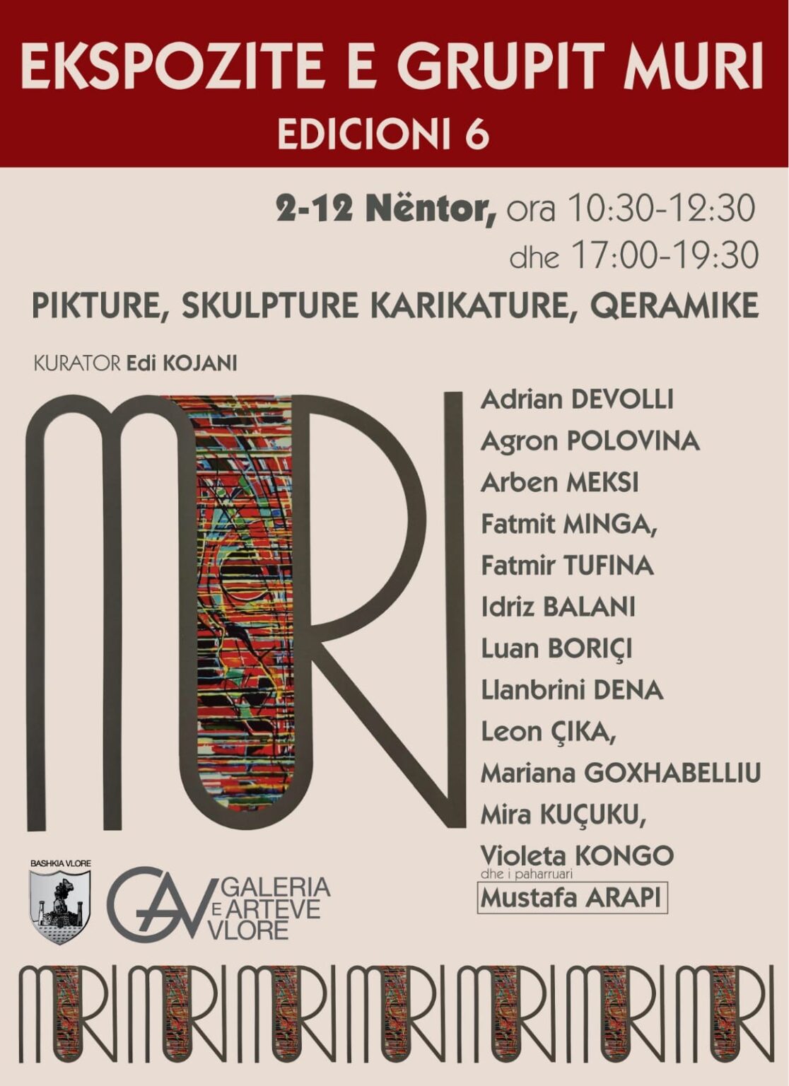 Grupi “MURI”, ekspozitë te Galeria e Arteve Vlorë – Dashart